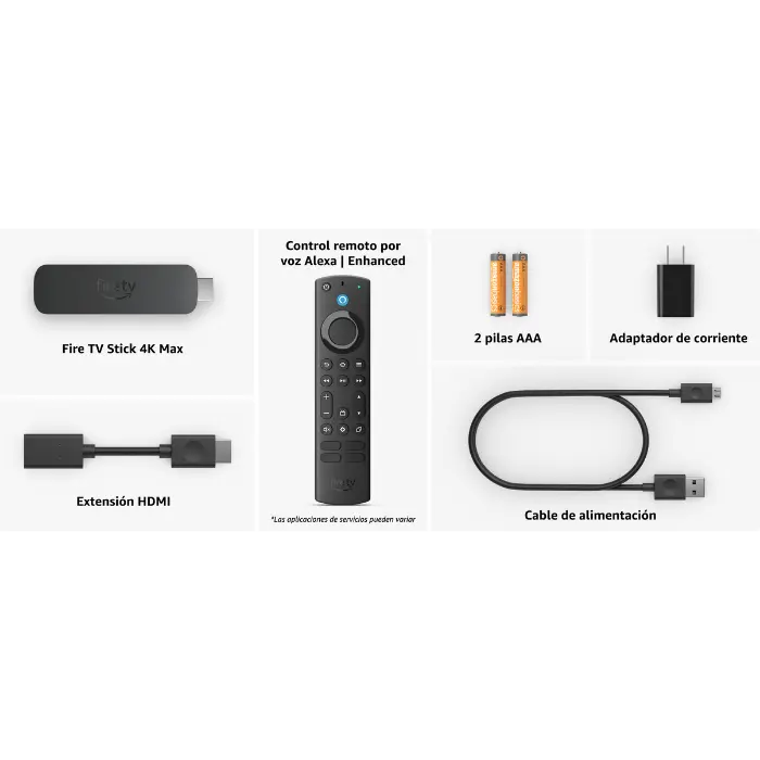 Dispositivo de Streaming Amazon Fire TV Stick 4K Max 16GB Wi-Fi 6 Negro ...
