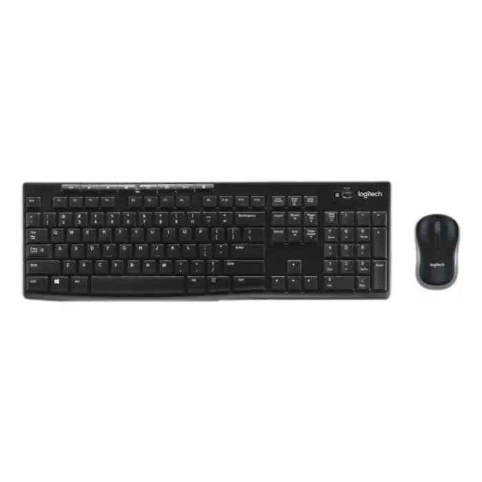 Kit Teclado y Mouse Logitech MK270 Inalámbricos USB-A Negros 920-004432 ...
